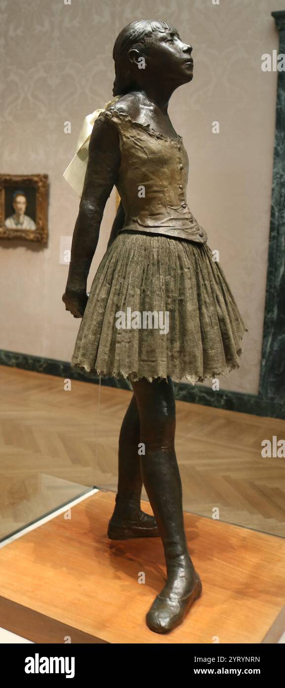 Statue cast from Bronze of a 14 year old ballet dancer 1871. By Edgar ...