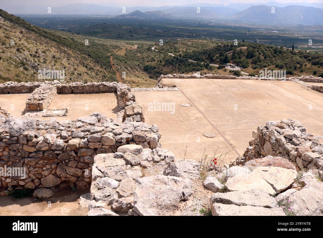Bronze Age citadel of Mycenae in southern Greece. Mycenae was built ...