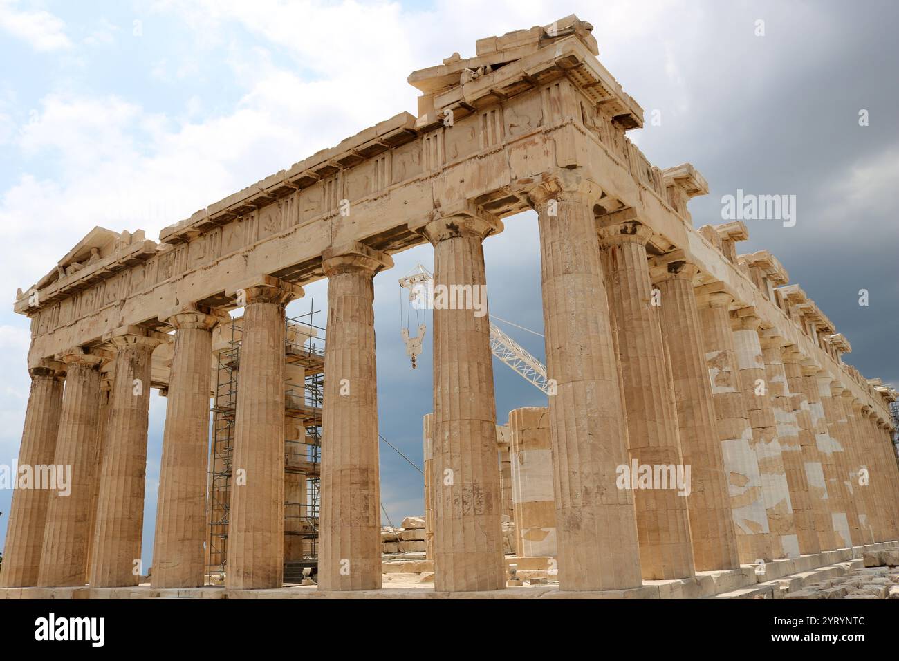 The Parthenon is a former temple, on the Athenian Acropolis, Greece ...