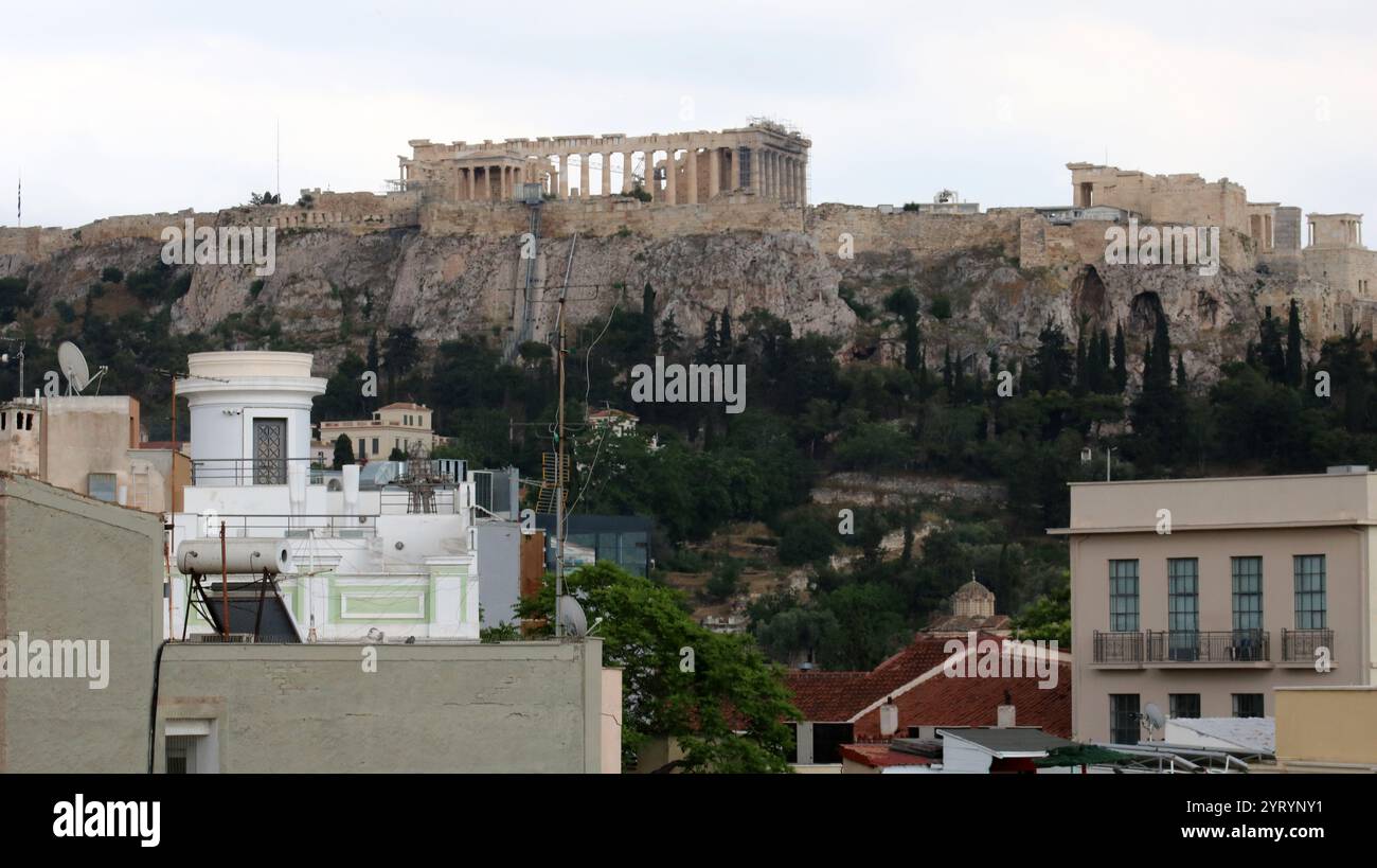 The Parthenon is a former temple, on the Athenian Acropolis, Greece, that was dedicated to the ...