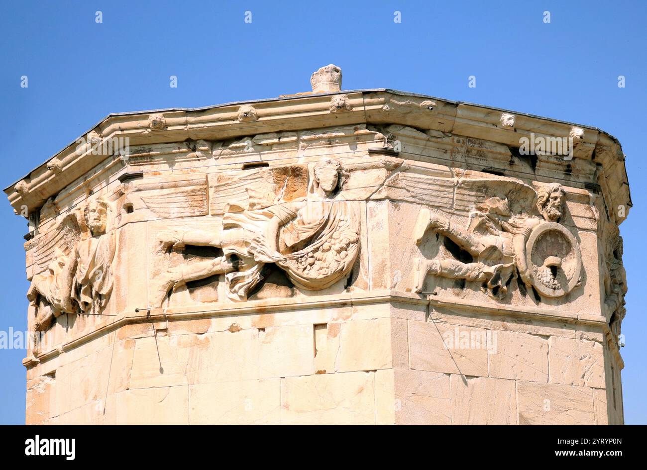 The Tower of the Winds, is an octagonal Pentelic marble tower in the ...