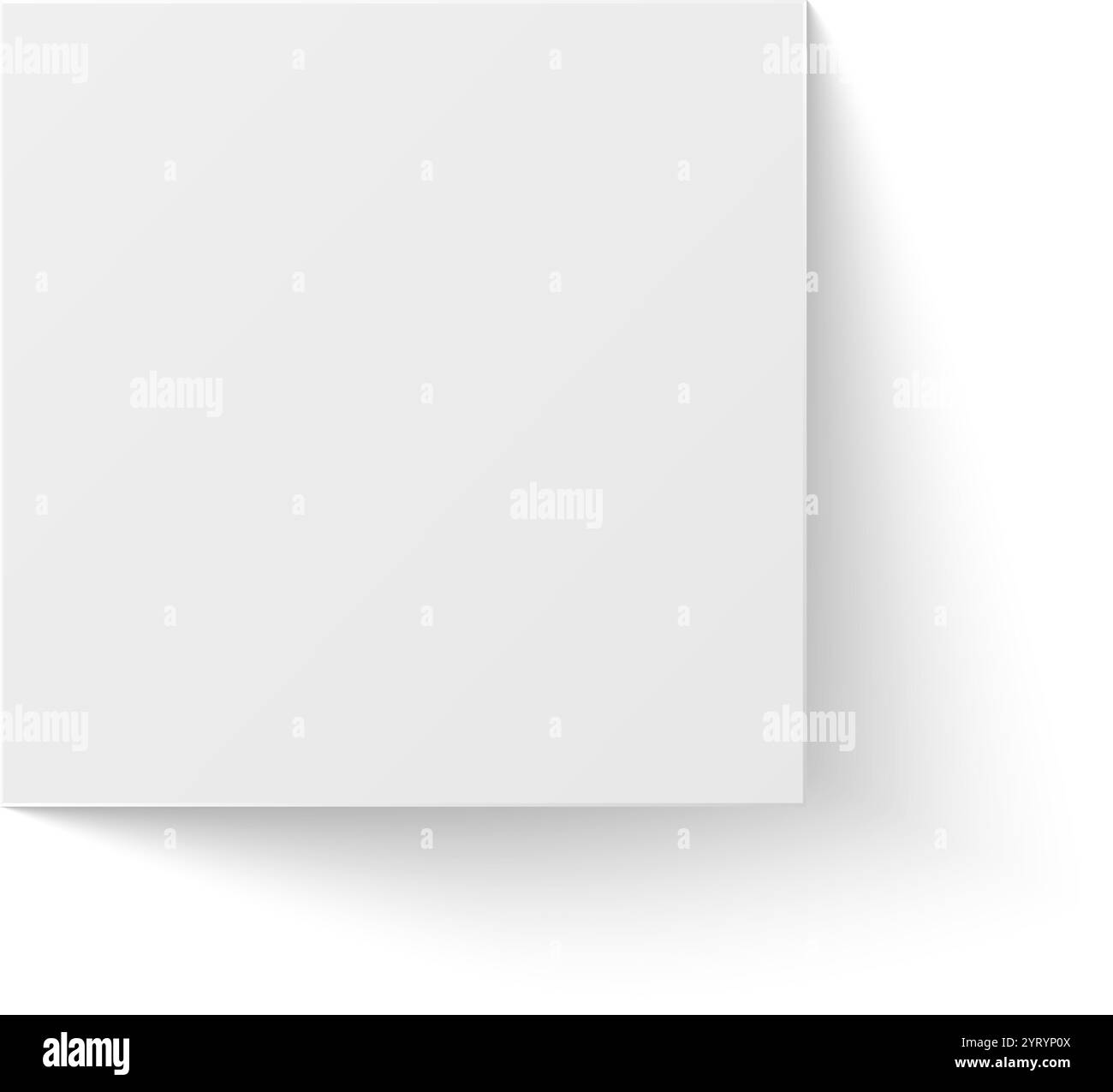 Realistic 3d vector illustration of a closed white square box casting a ...