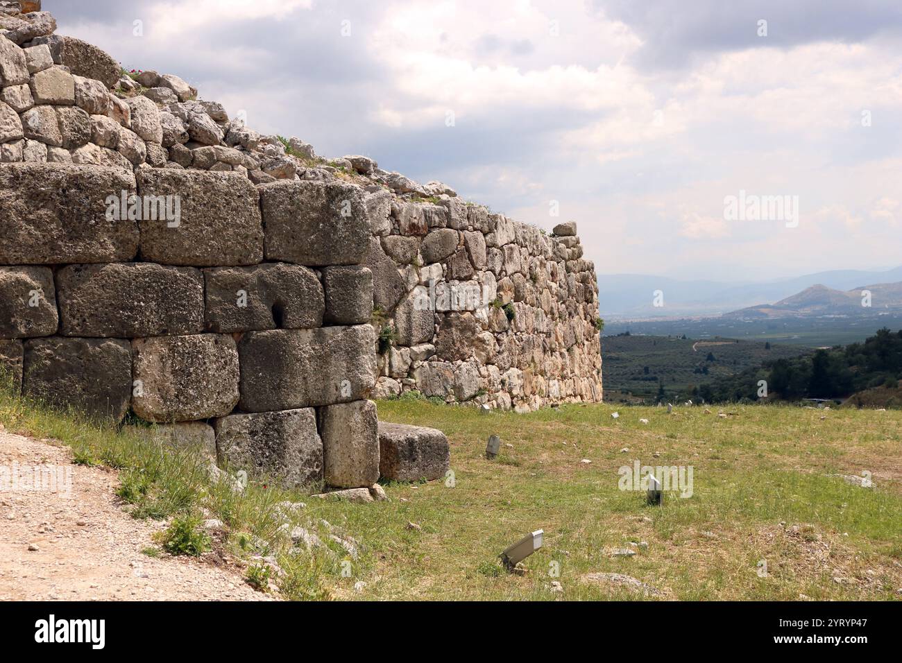 Bronze Age citadel of Mycenae in southern Greece. Mycenae was built ...