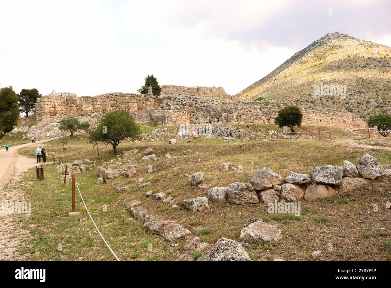 Bronze Age citadel of Mycenae in southern Greece. Mycenae was built ...
