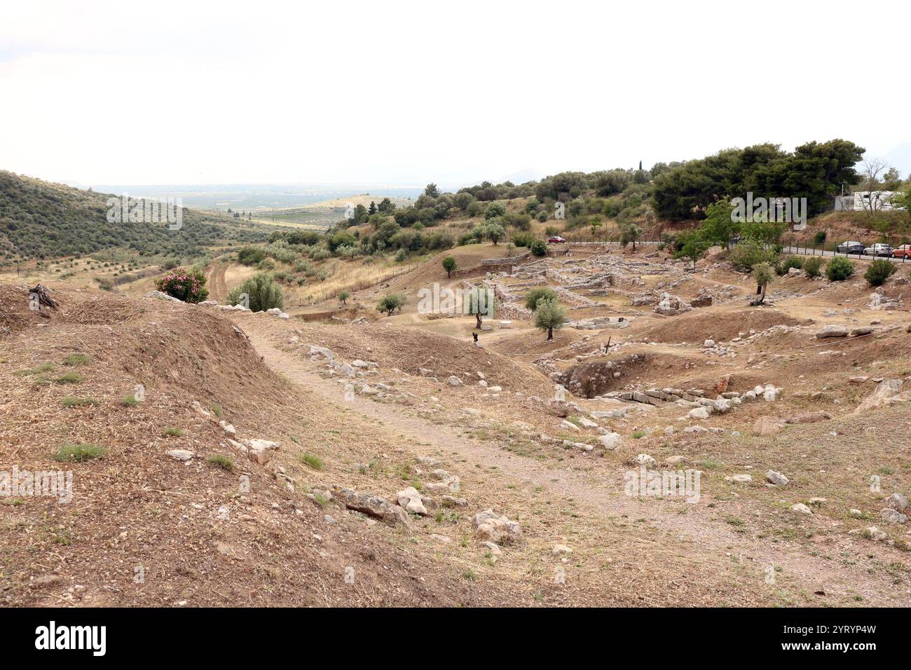 Bronze Age citadel of Mycenae in southern Greece. Mycenae was built ...