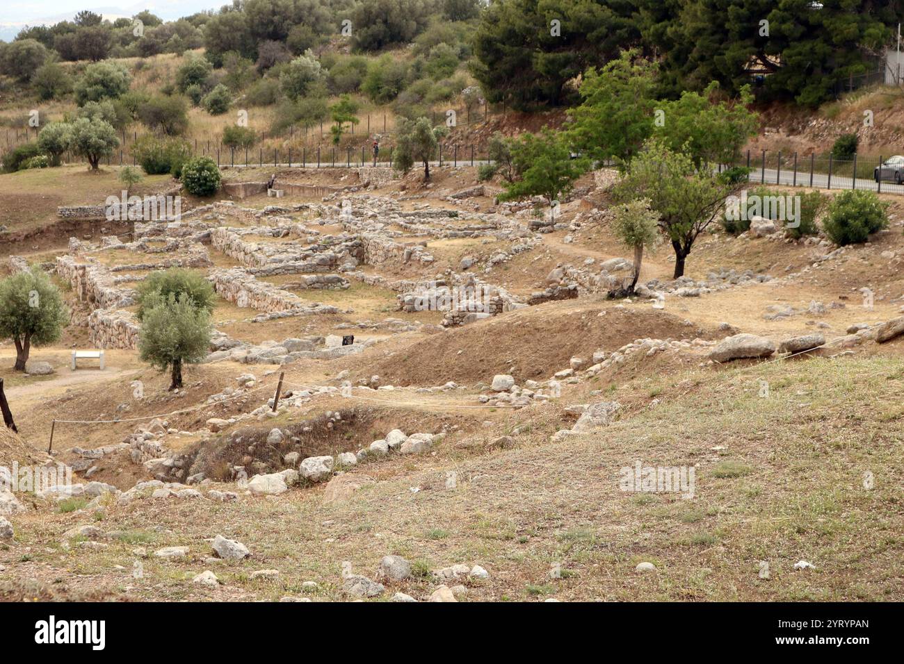 Bronze Age citadel of Mycenae in southern Greece. Mycenae was built ...