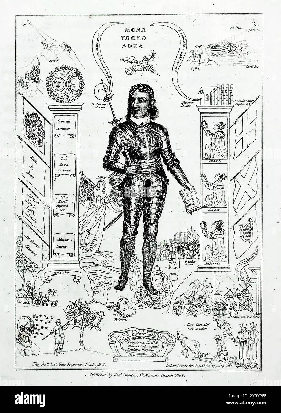 Oliver Cromwell as Lord Protector of the British Commonwealth. 1657 ...