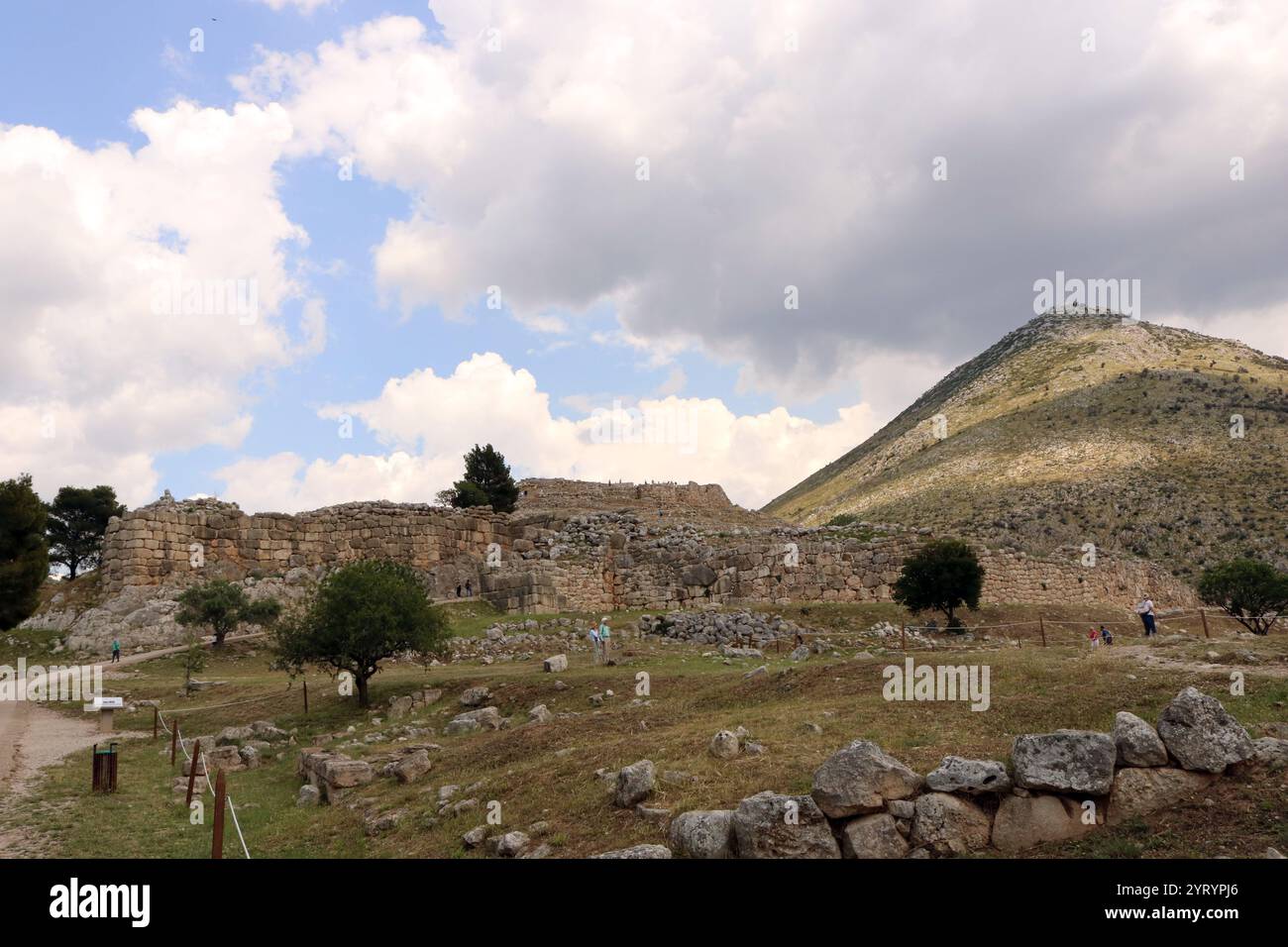 Bronze Age citadel of Mycenae in southern Greece. Mycenae was built ...