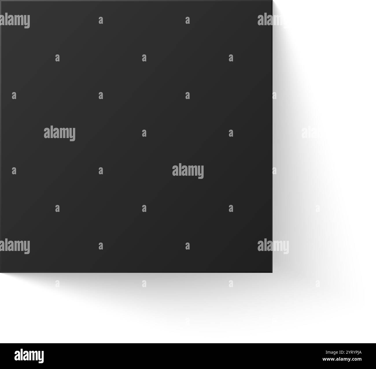 Black square box top view with realistic 3d vector illustration ...