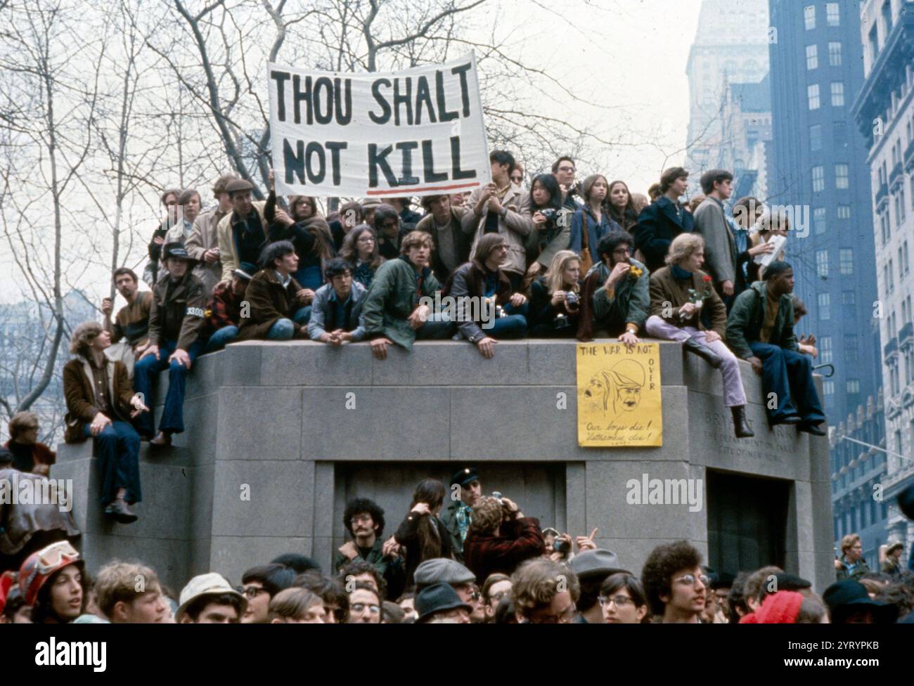 Protest in New York City, against the Vietnam war. 1969 Stock Photo - Alamy