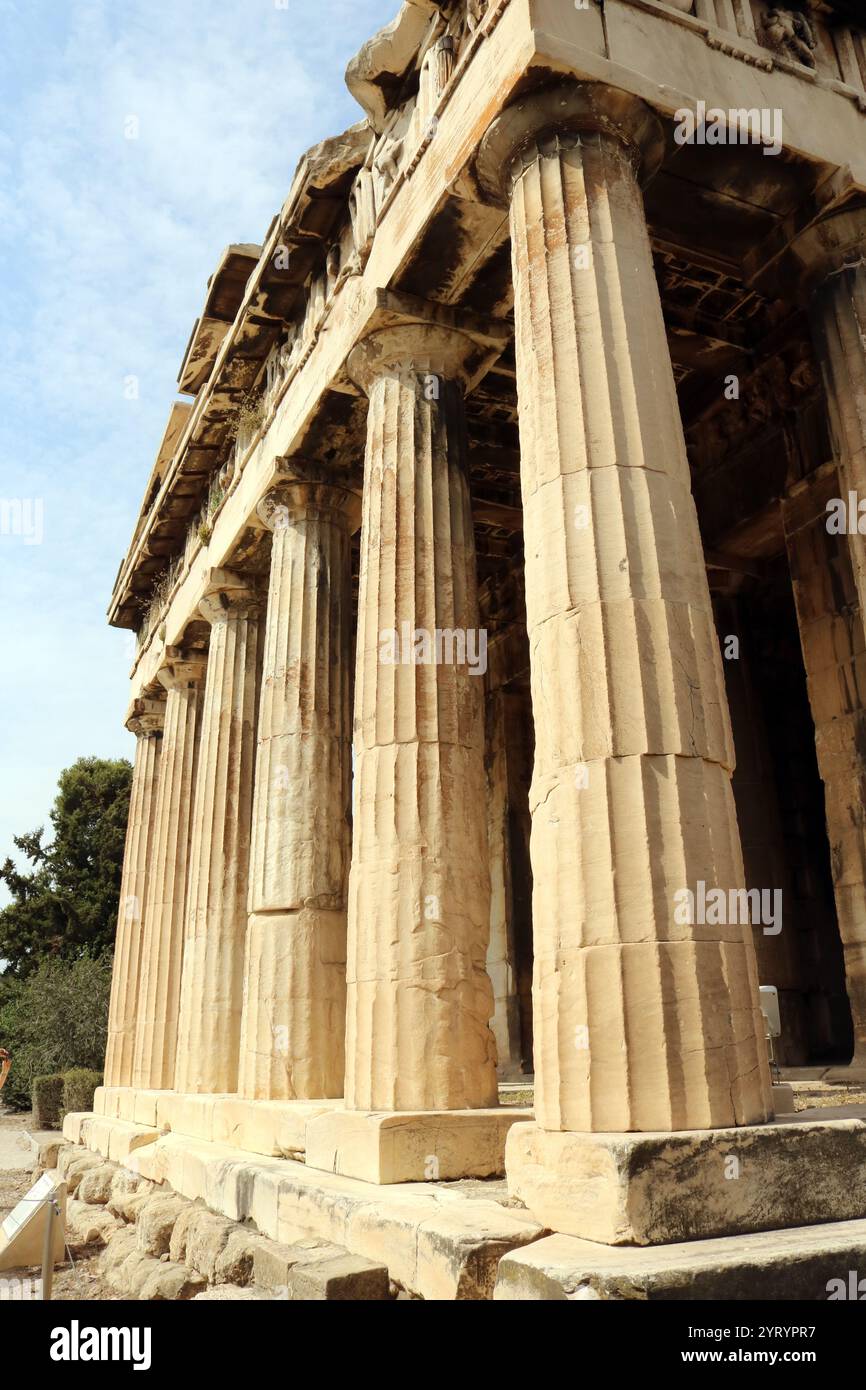 The Temple of Hephaestus or Hephaestion is a Doric peripteral temple ...