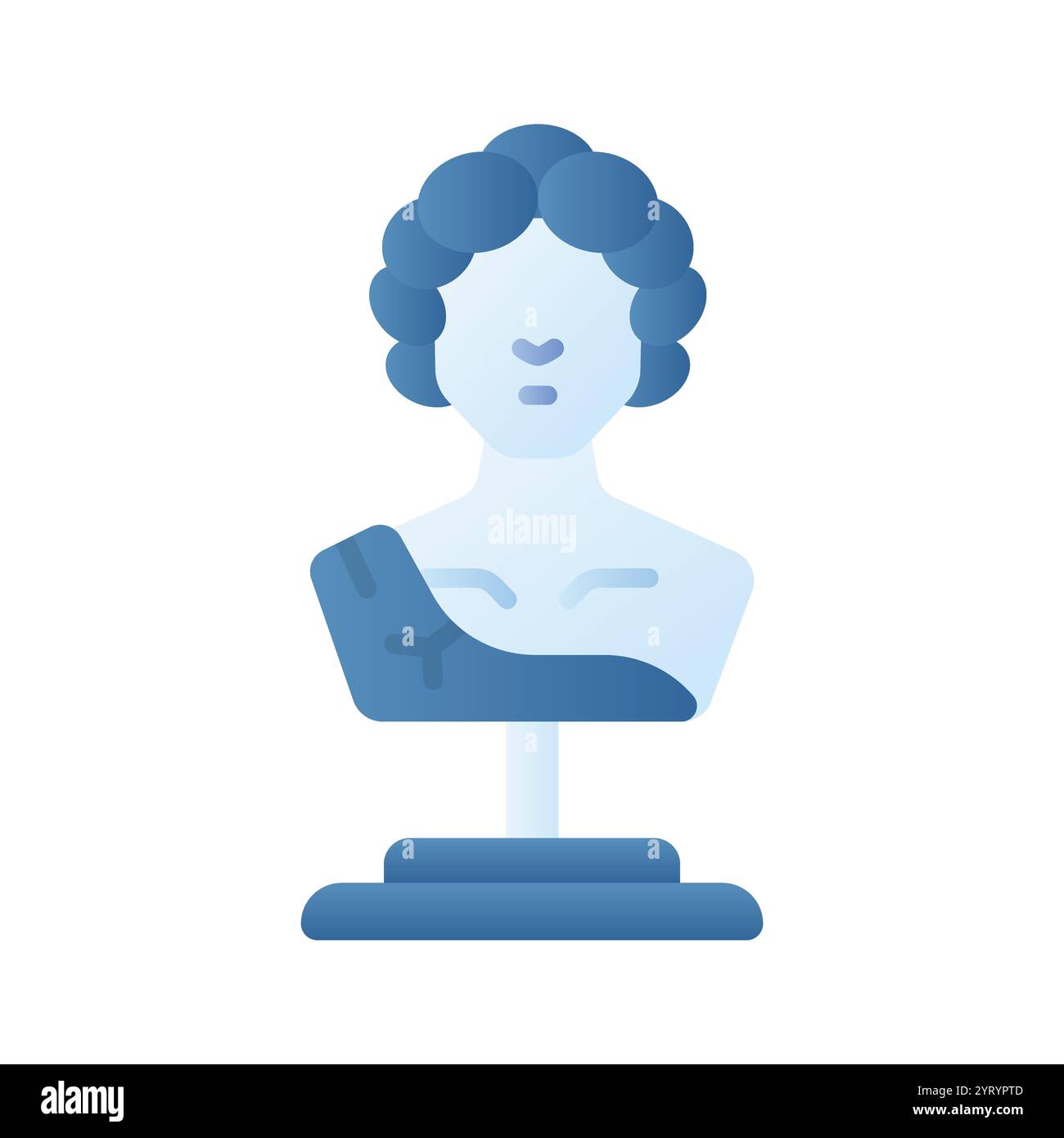 Ancient statue, ancient greek sculpture icon design in trendy style ...