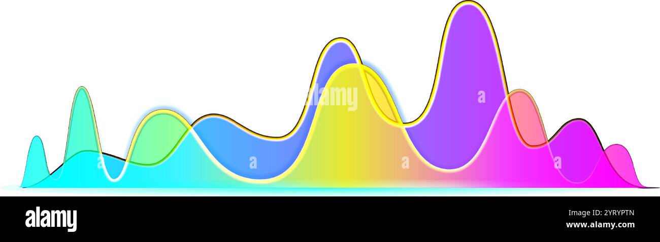 Colorful Sound Waves Are Undulating Creating A Vibrant Visual Representation Of Audio Signals