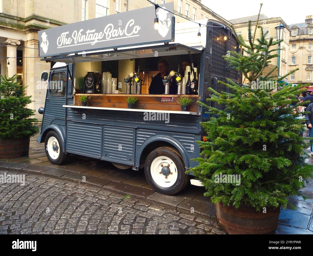 Vintage citroen hy converted into a mobile bar hi-res stock photography ...