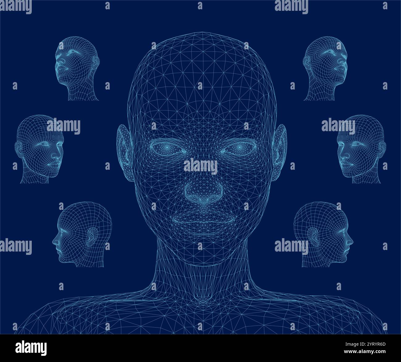 3d illustration woman three Stock Vector Images - Alamy