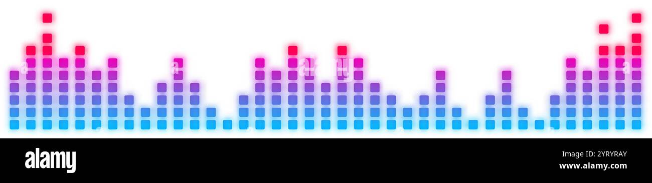 Colorful sound waves are visualizing audio signal with color gradient ...