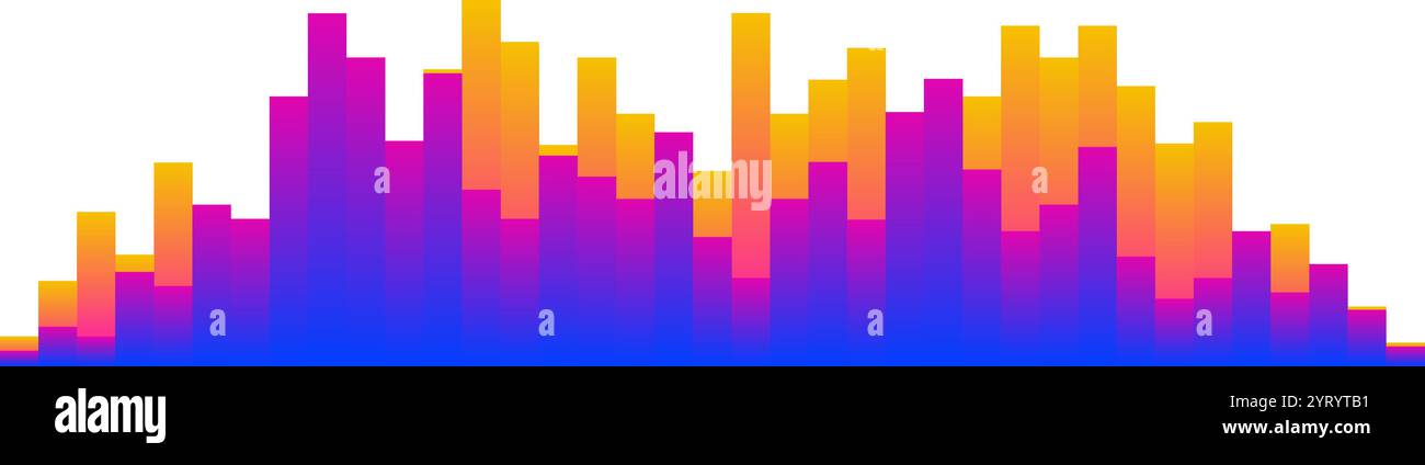 Colorful sound waves are creating a vibrant visual representation of ...