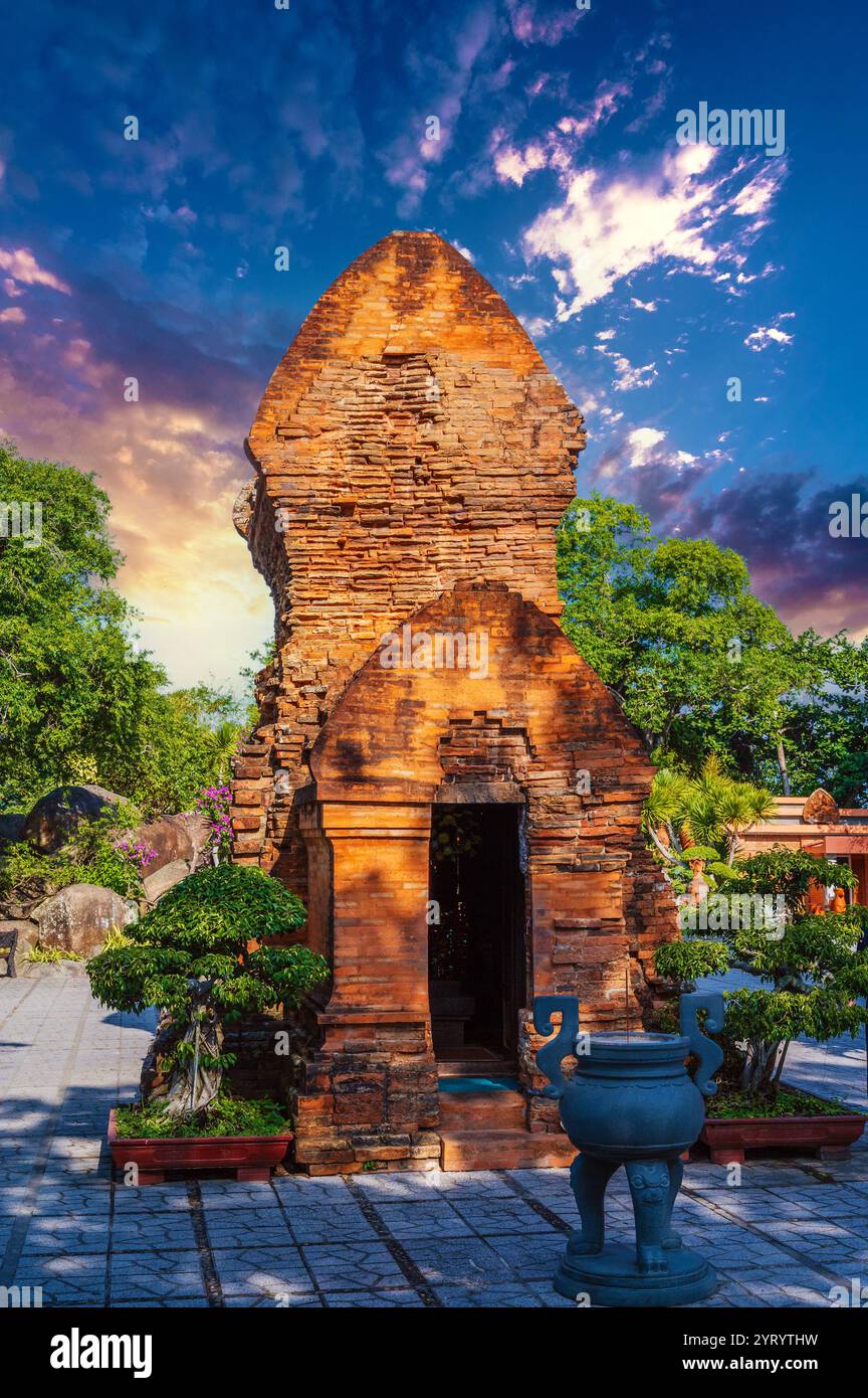Po Nagar Cham Towers in Nha Trang in Vietnam. A famous tourist landmark ...