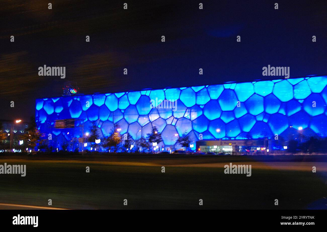 The Beijing National Aquatics Centre (known as the Water Cube), an ...