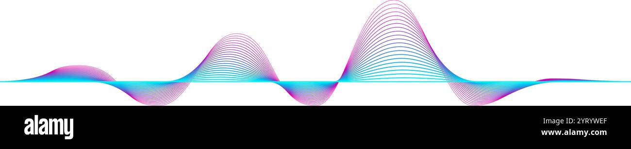 Colorful sound waves are creating a dynamic visual representation of ...