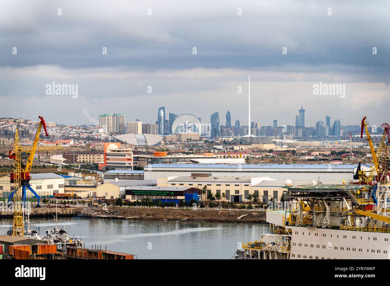 Panoramic view over Baku, Azerbaijan Stock Photo - Alamy