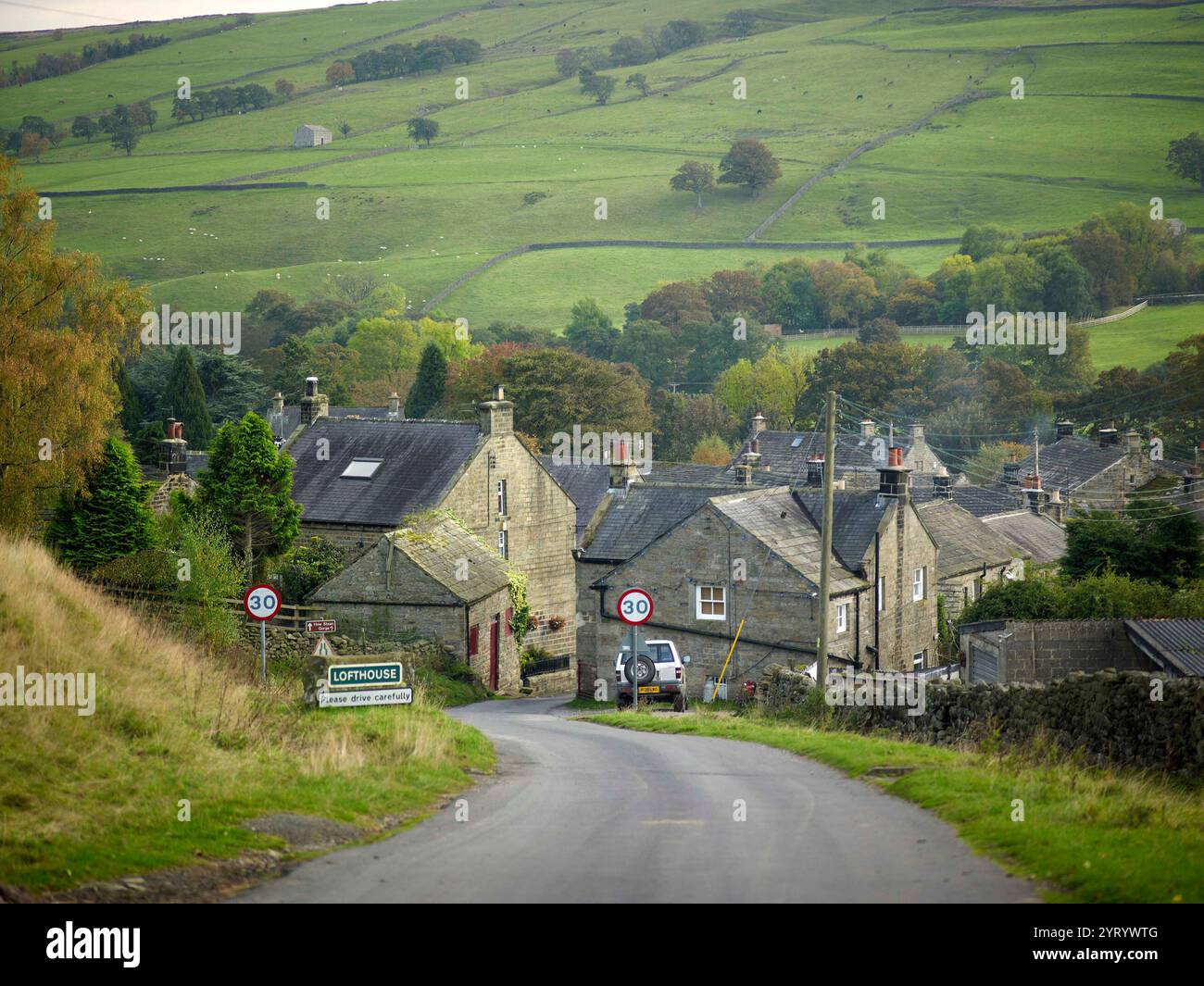The remote village of Lofthouse in upper Nidderdale in the Yorkshire ...