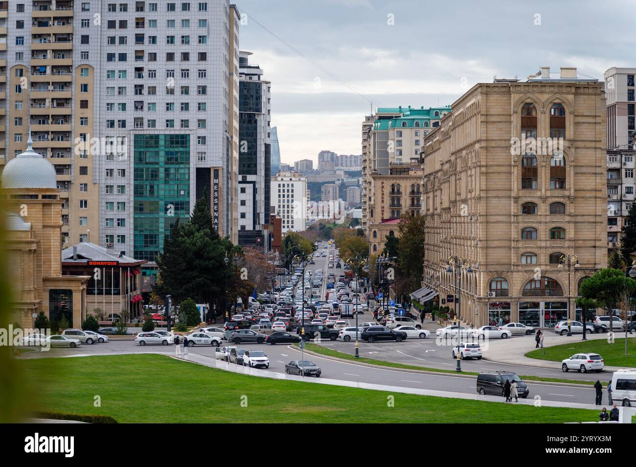 View of Baku from the Heydar Aliyev Centre, Baku, Azerbaijan Stock ...