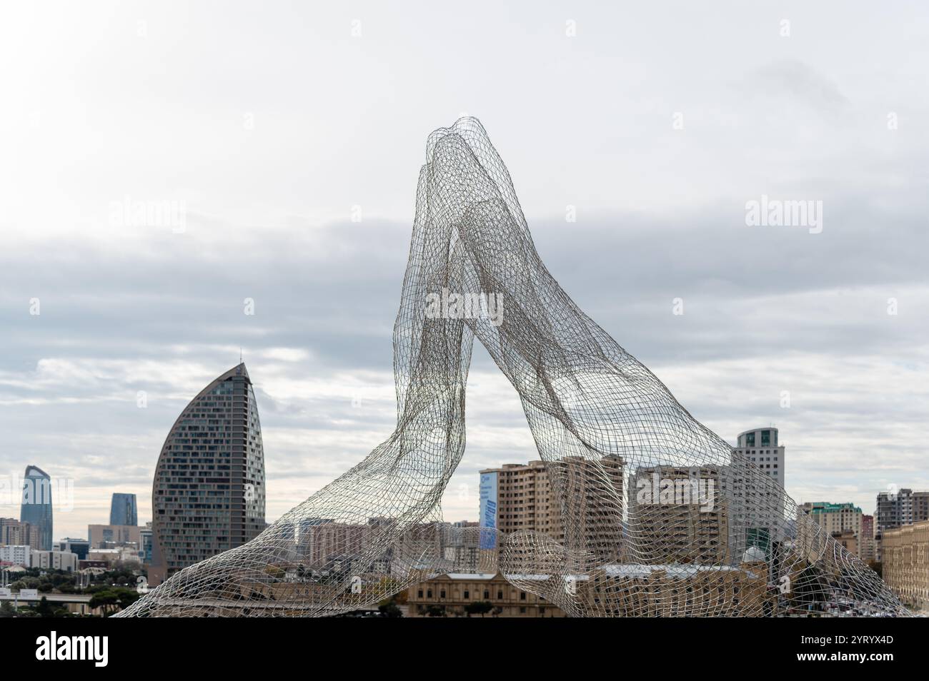 Equilibrium in Nature sculpture by Lorenzo Quinn, Baku, Azerbaijan ...