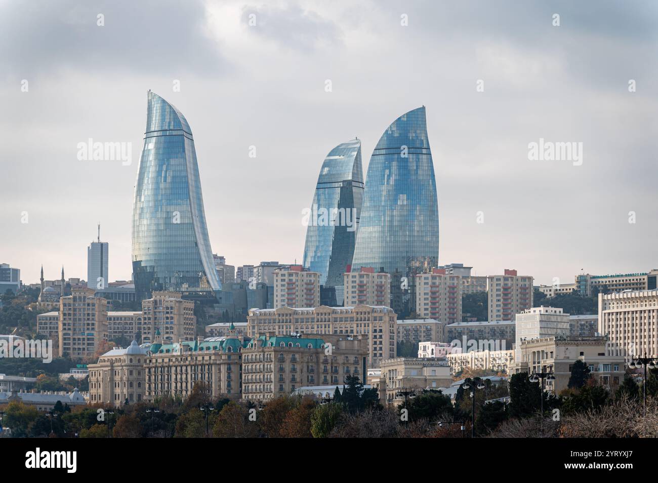 Azerbaijan baku city skyline hi-res stock photography and images - Alamy