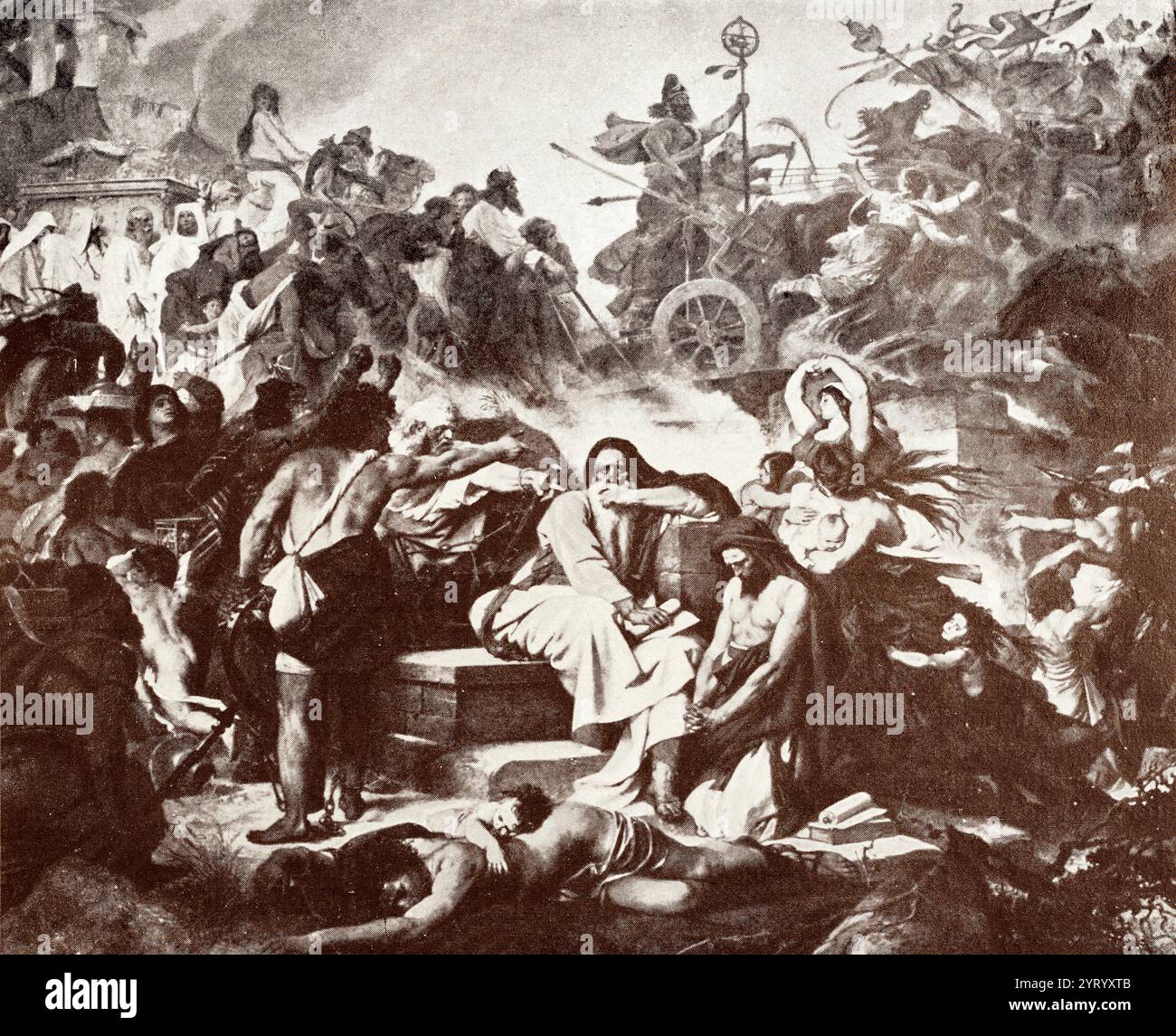 The Captivity of Judah, painted by Bendermann Stock Photo - Alamy