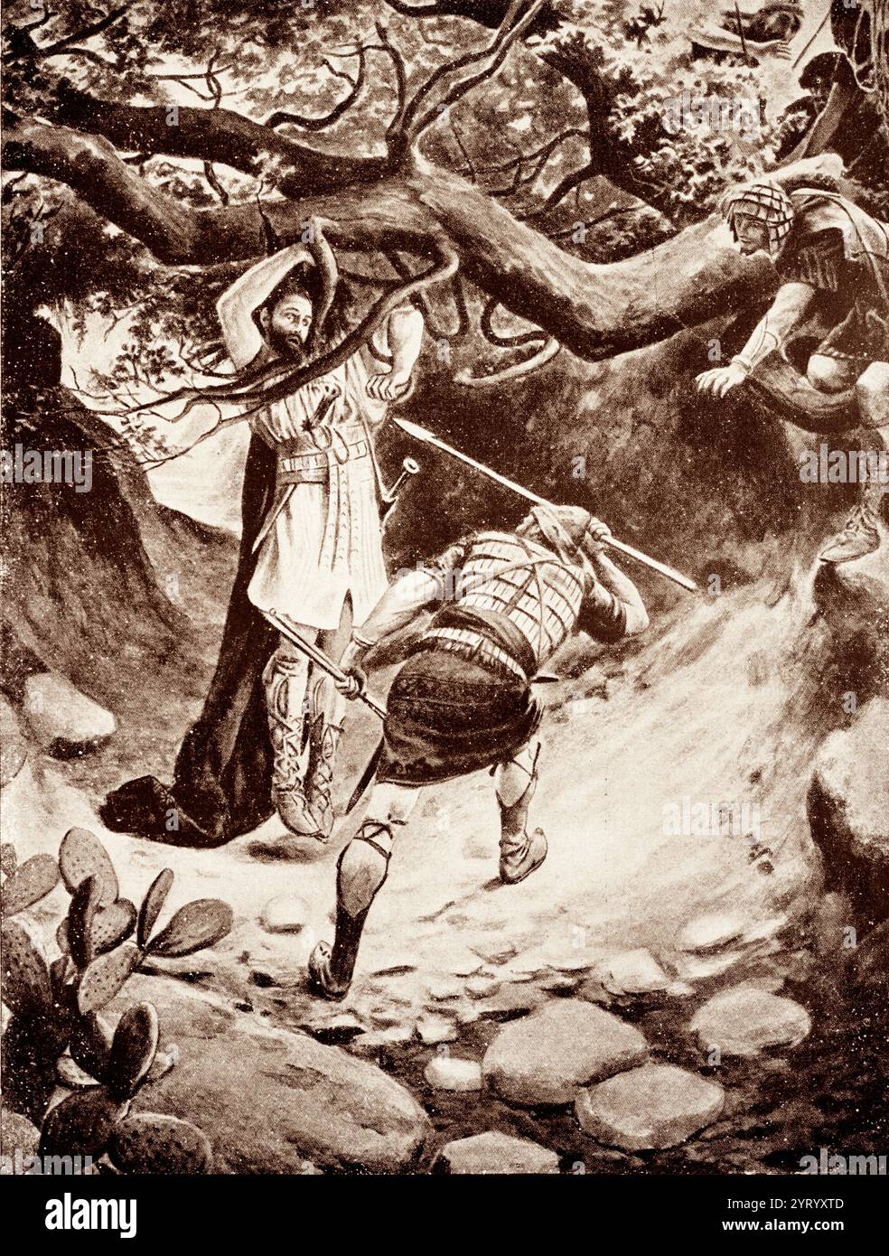 The death of Absalon, painted by G. Rochegrosse Stock Photo - Alamy