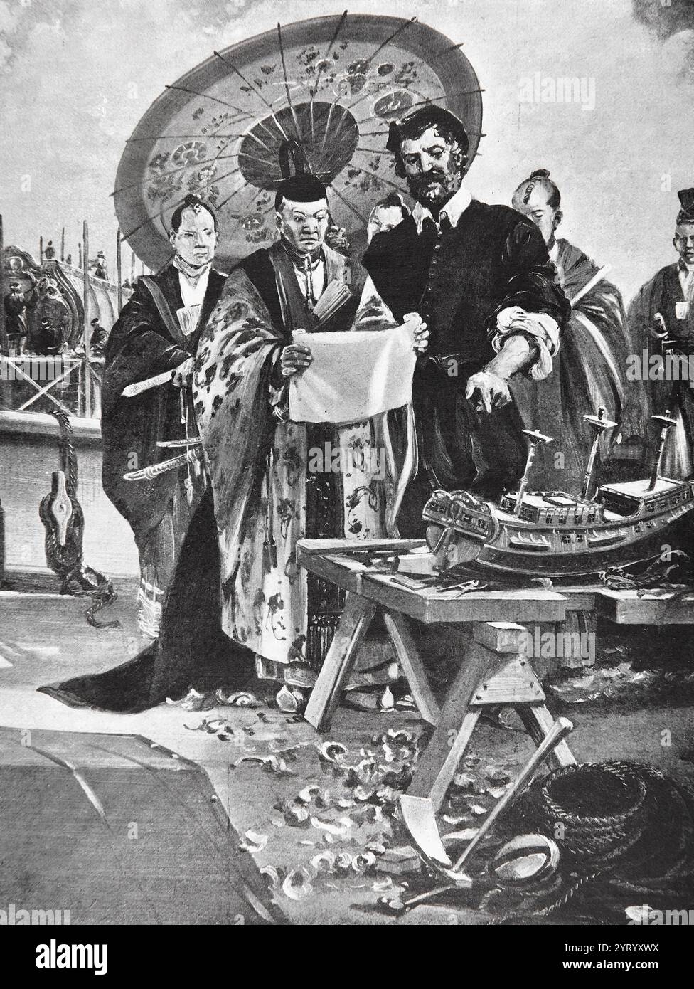 Will Adams build Ships for "The Shogun" paint for H. M. Burton Stock ...