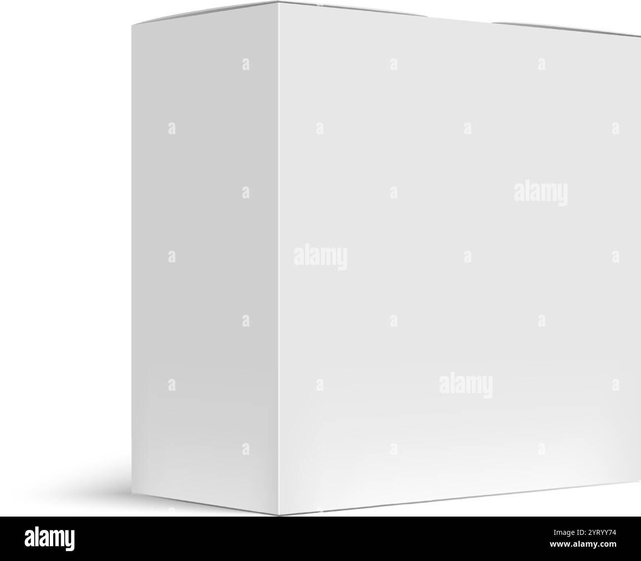 Closed vertical rectangular white cardboard box packaging mockup ...