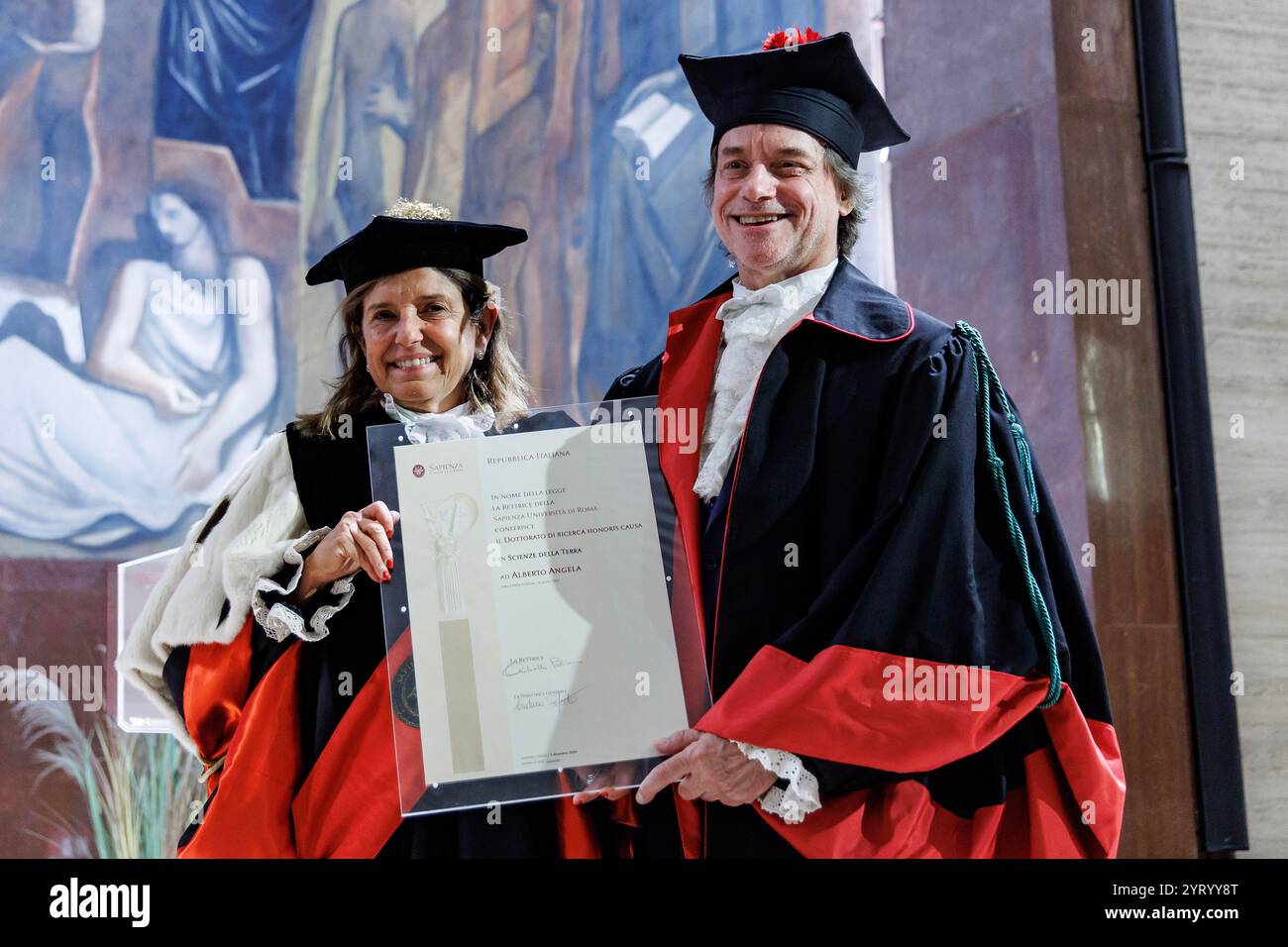 Roma, Italia. 05th Dec, 2024. La rettrice Antonella Polimeni conferisce ...