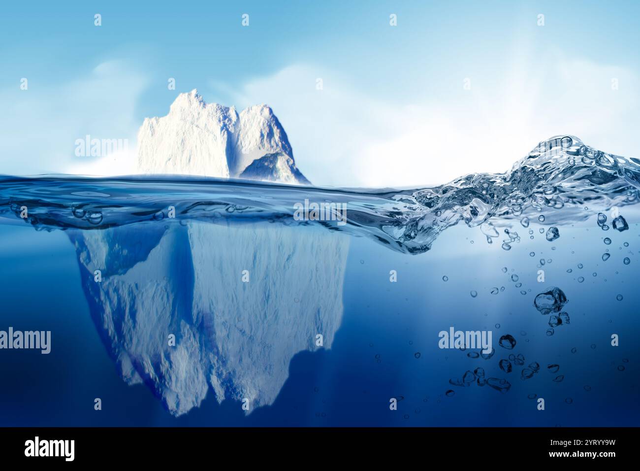 Underwater view of iceberg with beautiful transparent sea on background ... Underwater view of iceberg with beautiful transparent sea on background ...