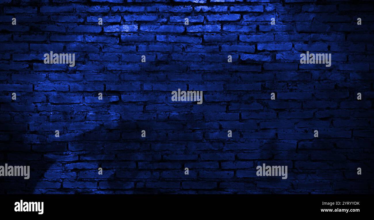 old dark blue brick wall of an old architecture building. brick wall ...