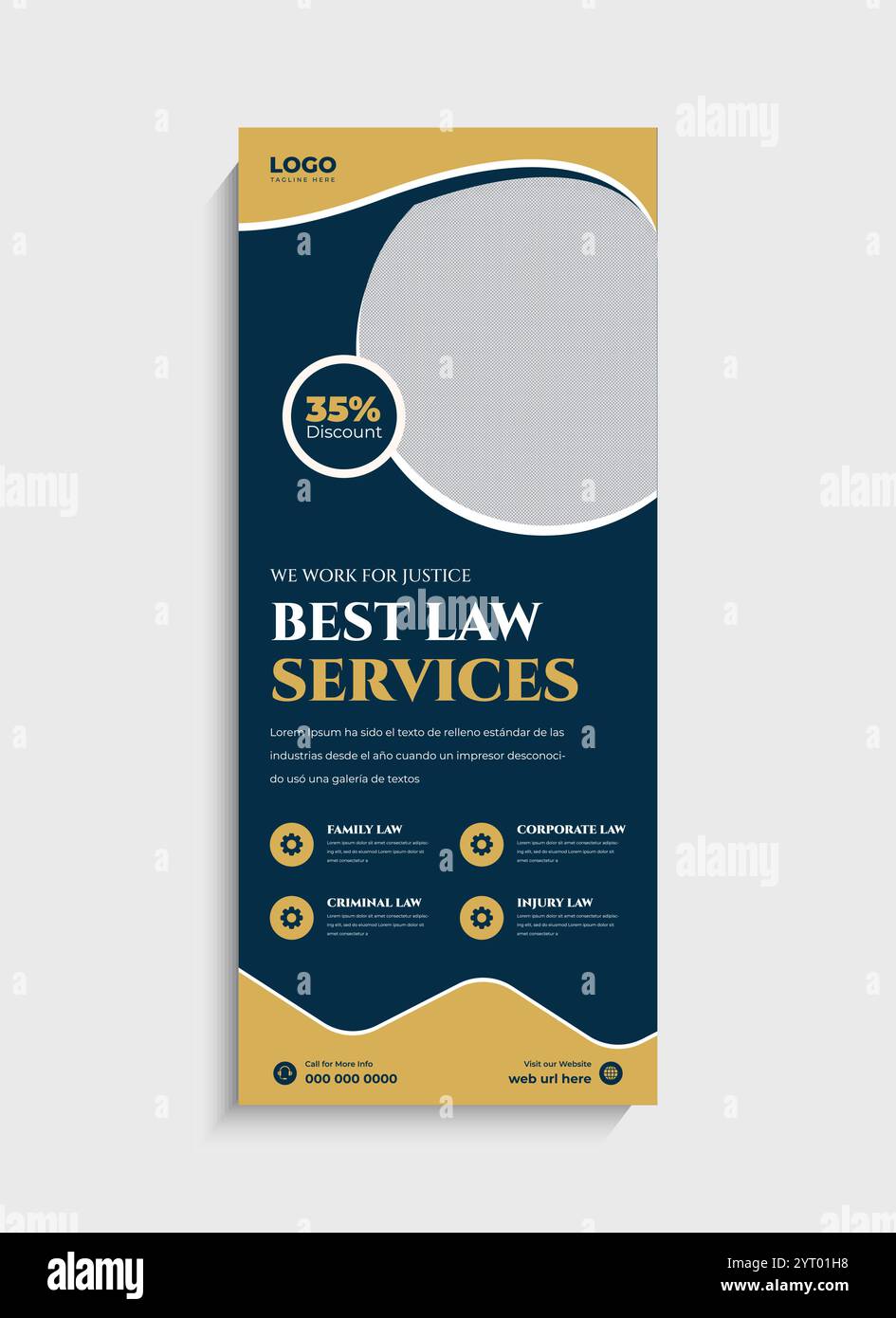 Law Firm Business standee roll up banner template design Stock Vector ...