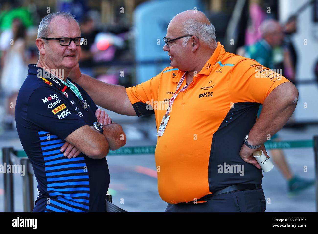 (L to R): Gerrard O'Reilly, Red Bull Racing Head of Freight Operations ...