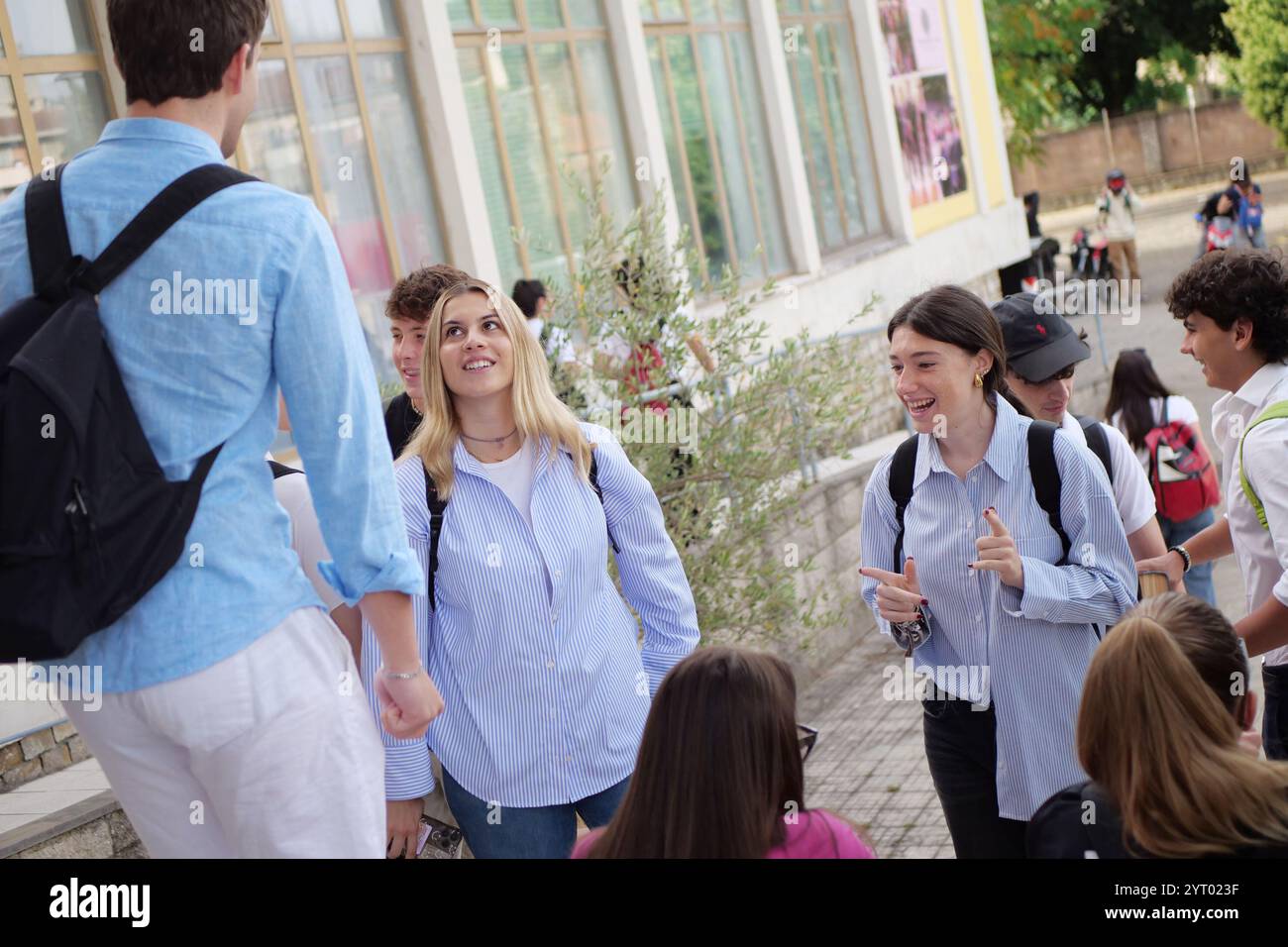 Italy, Arezzo, June 19, 2024 : High school maturity exams 2024. Scientific high school Francesco ...