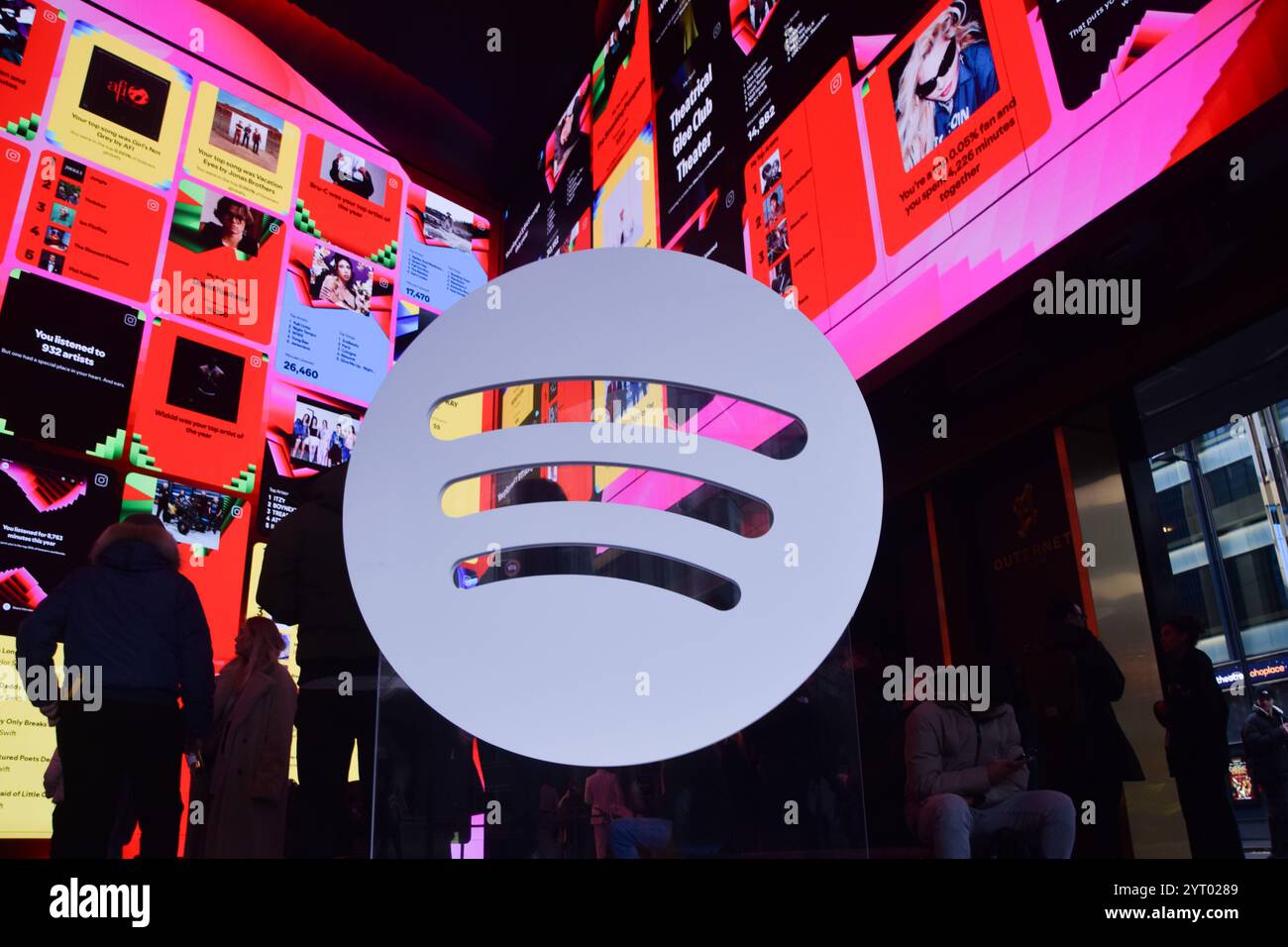 London, England, UK. 5th Dec, 2024. The huge immersive screen at ...