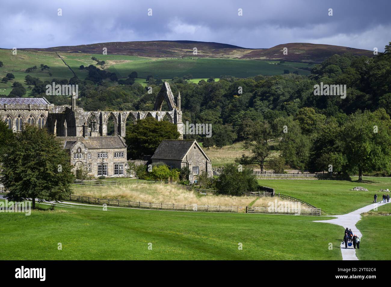 Ancient picturesque monastic Bolton Abbey ruins, Priory Church, Old ...