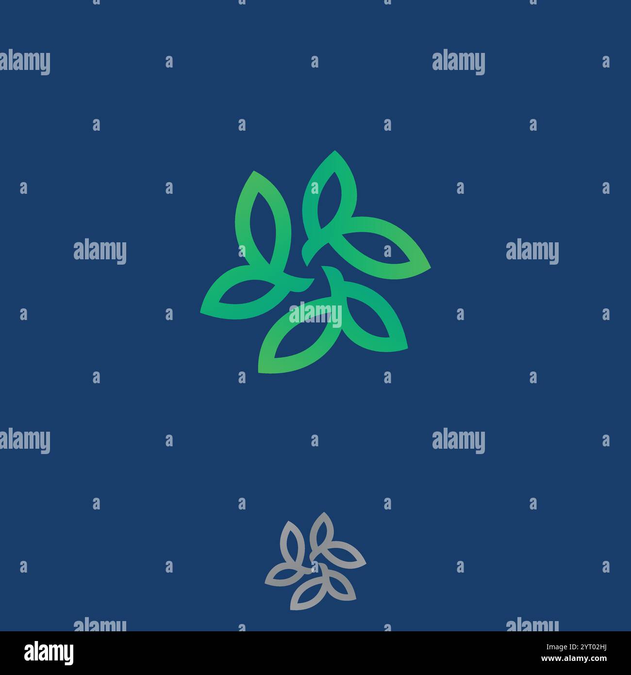 Simple Leaf logo design for farming made with outline style. Vector ...