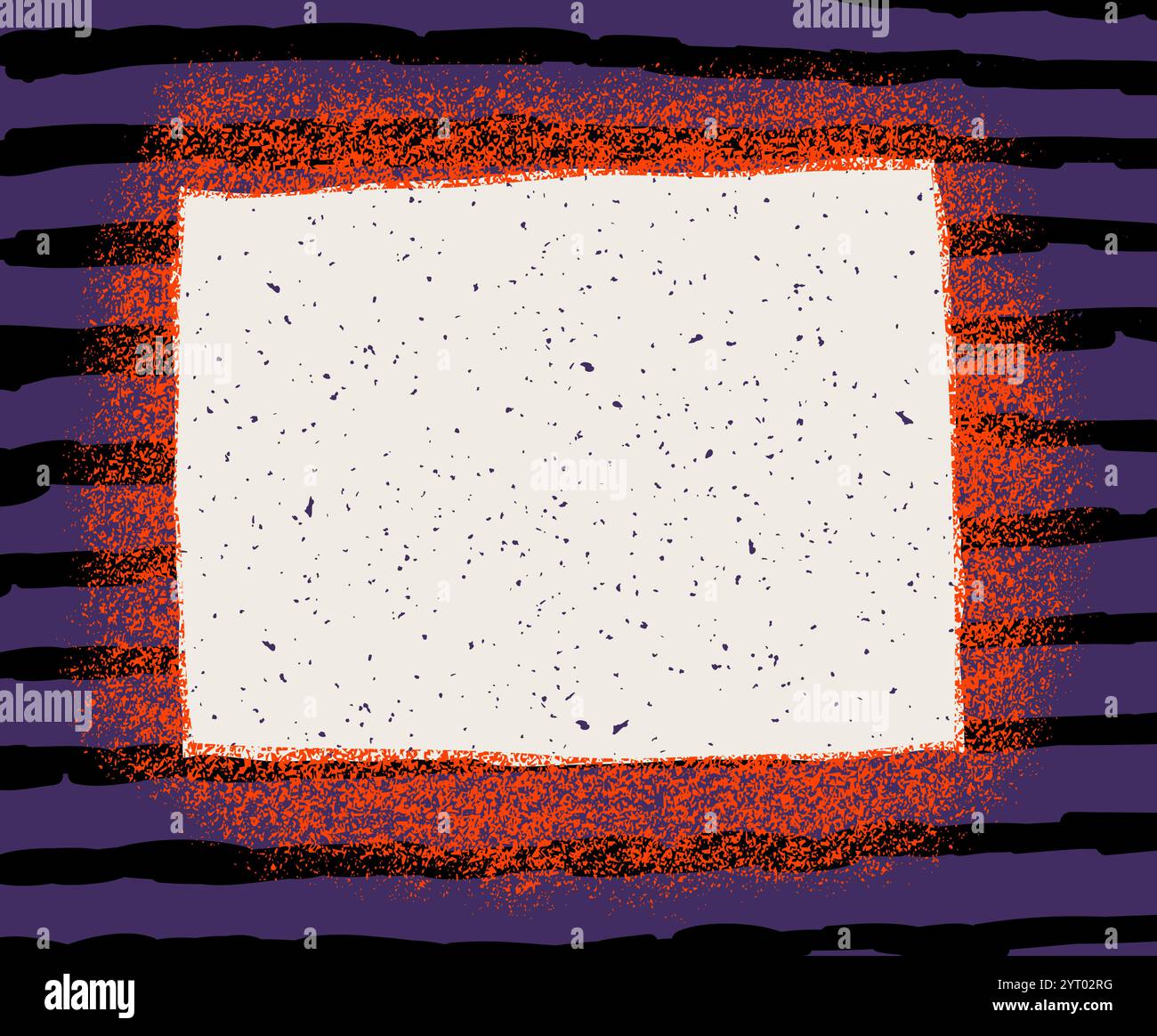 Rectangle shape frame with textured edges. Grunge style square frame with grain texture border ...