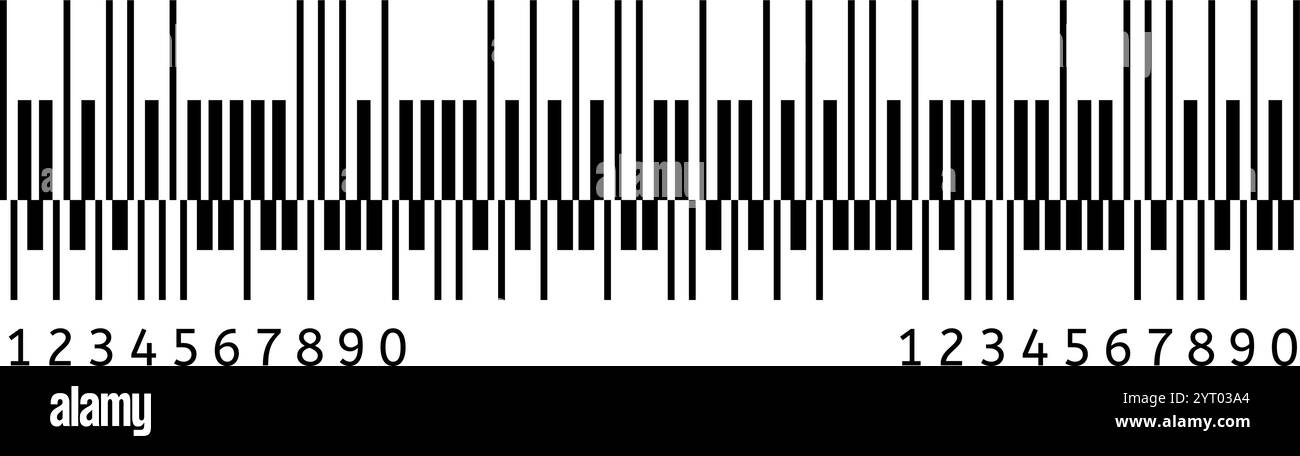 Barcodes featuring numbers from zero to nine, creating a continuous sequence, serving essential ...