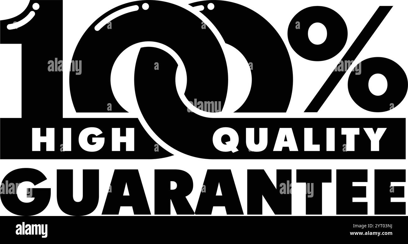 100 percent high quality guarantee. Quality guarantee stamp. Vector on ...