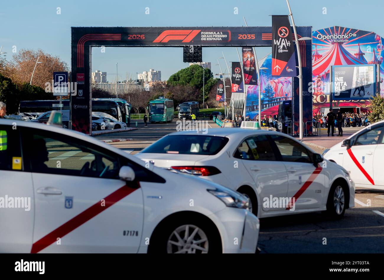 The starting arch of the Spanish Formula 1 Grand Prix, at IFEMA Madrid ...