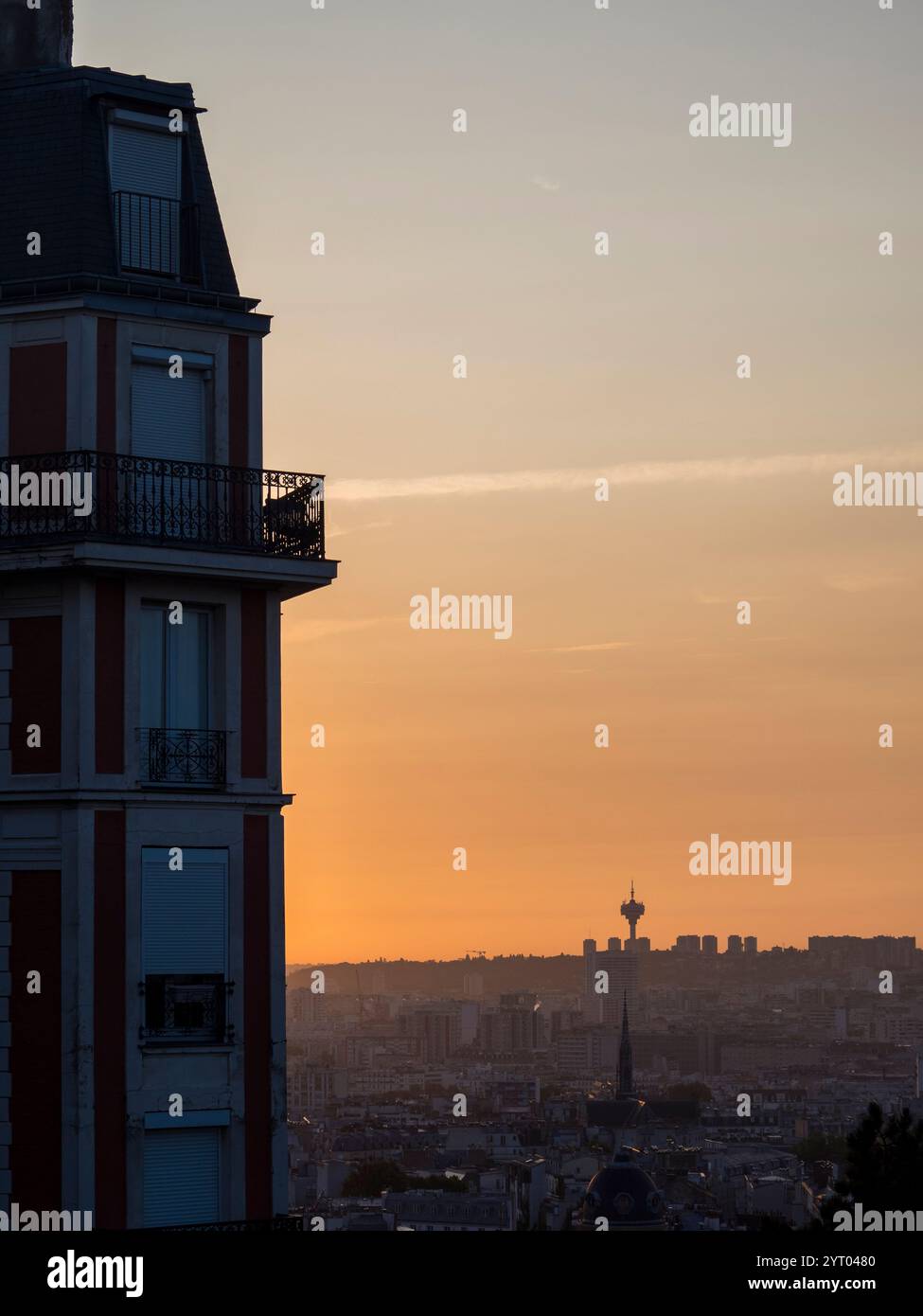 Balcony's, Sunrise Over Paris with the Hertzienne Tower, Romainville ...