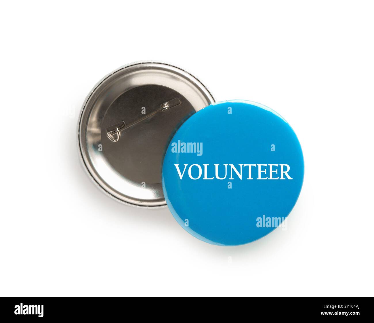 Button badge with word Volunteer isolated on white Stock Photo - Alamy