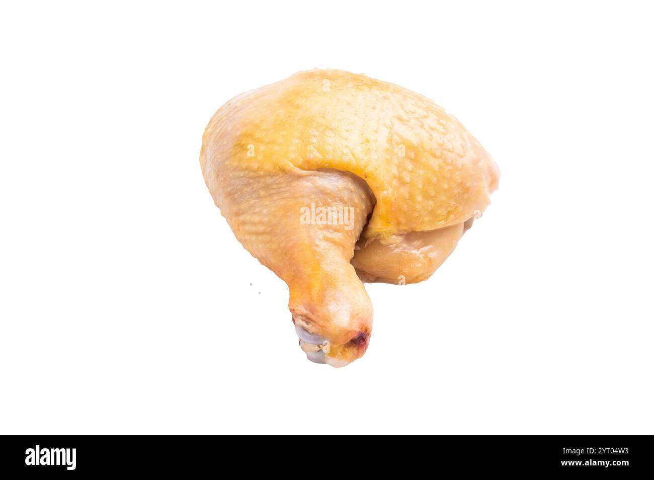 Raw chicken leg, eco farm poultry meat isolated on white background ...