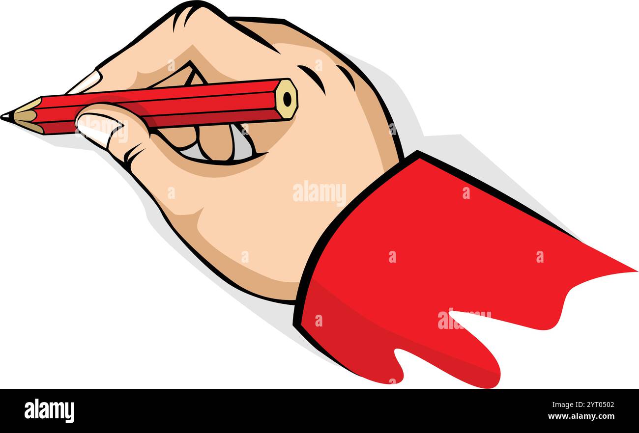 Hand wrist drawing with wood pencil. Vector template on transparent ...